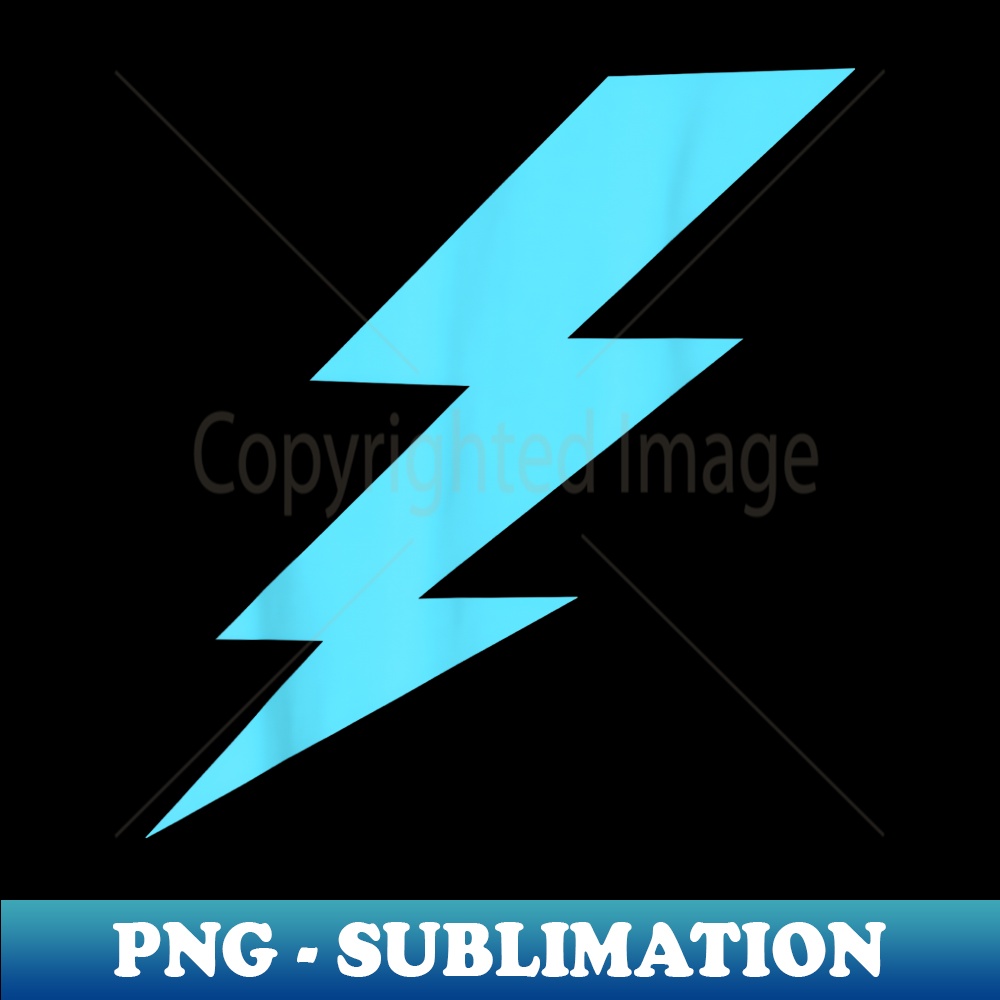 Light Blue Lightning Bolt - Sublimation-Ready PNG File | Inspire Uplift