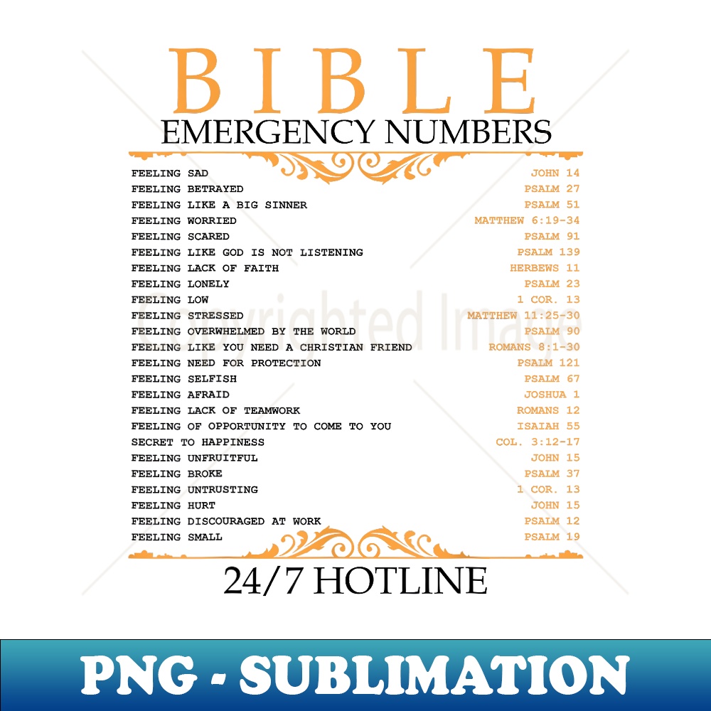 Bible Emergency Hotline Numbers Bible Verse Scripture - Subl | Inspire ...