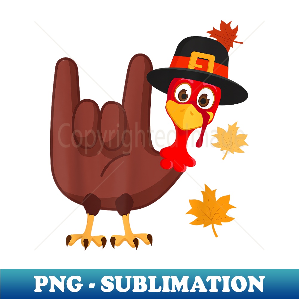 Hand Turkey American Sign Language I Love You Thanksgiving - | Inspire ...