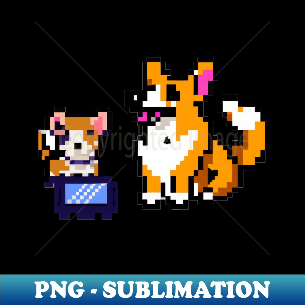 Cat and dog pixel art - Premium PNG Sublimation File | Inspire Uplift
