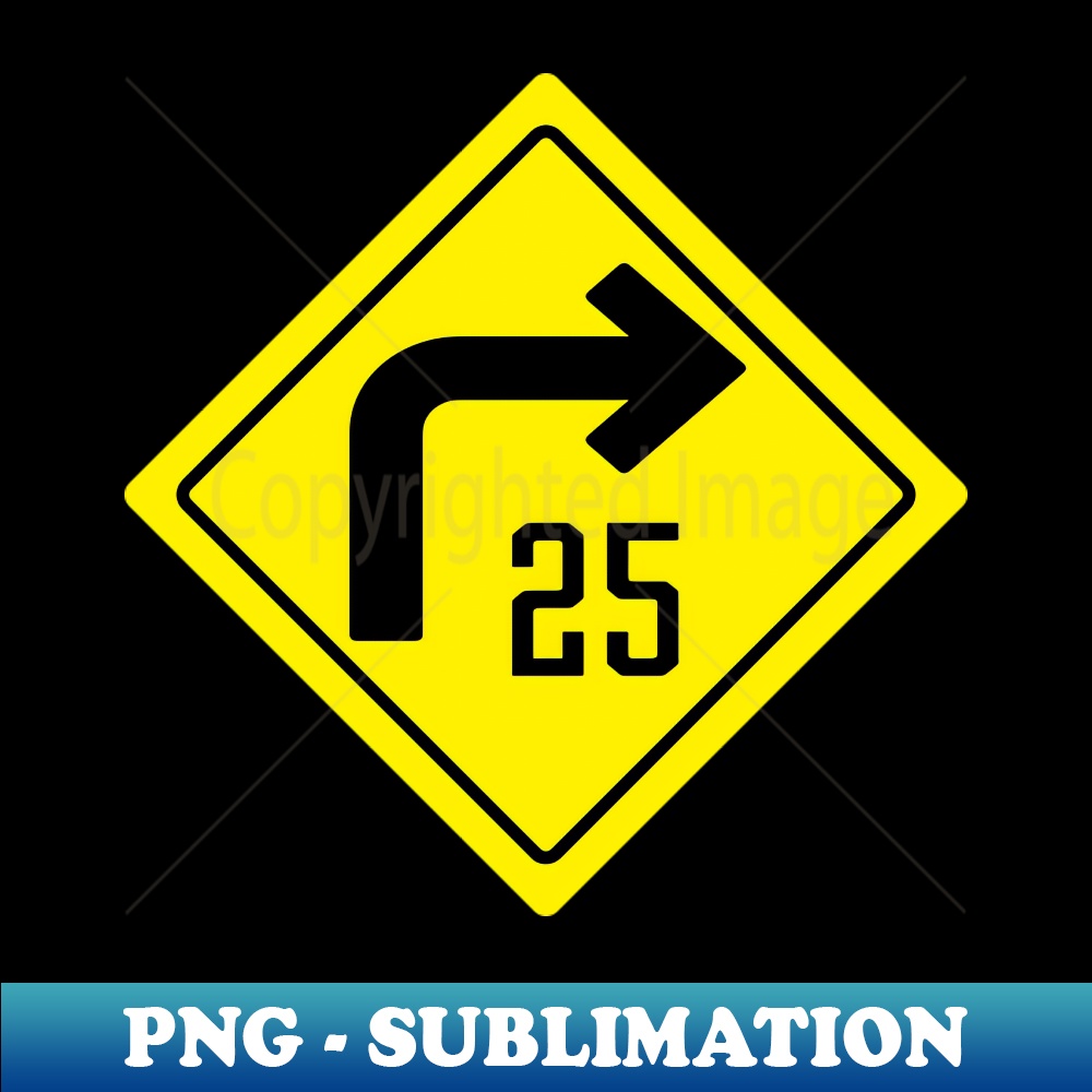 25 MPH Right Curve - Instant PNG Sublimation Download | Inspire Uplift