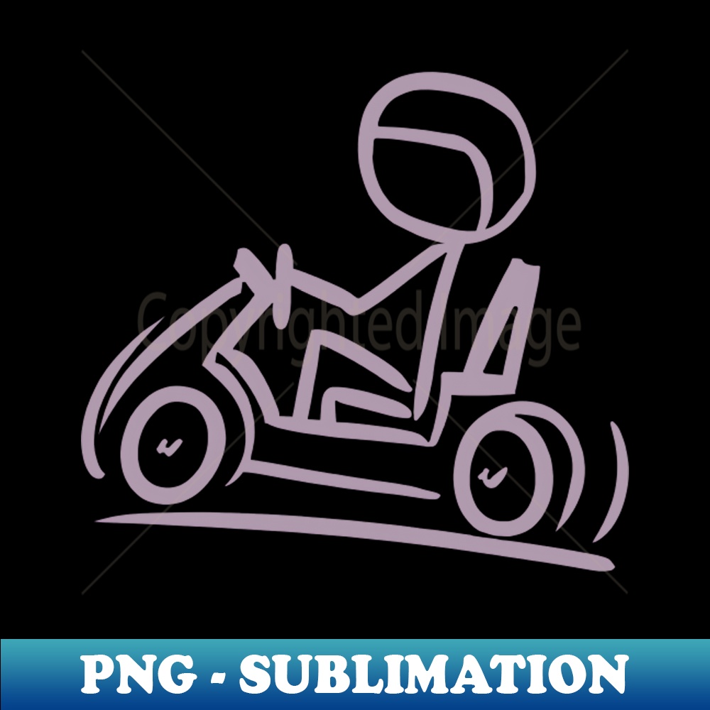 Go-Kart Silhouette Stick Figure Line Drawing - PNG Transpare | Inspire ...