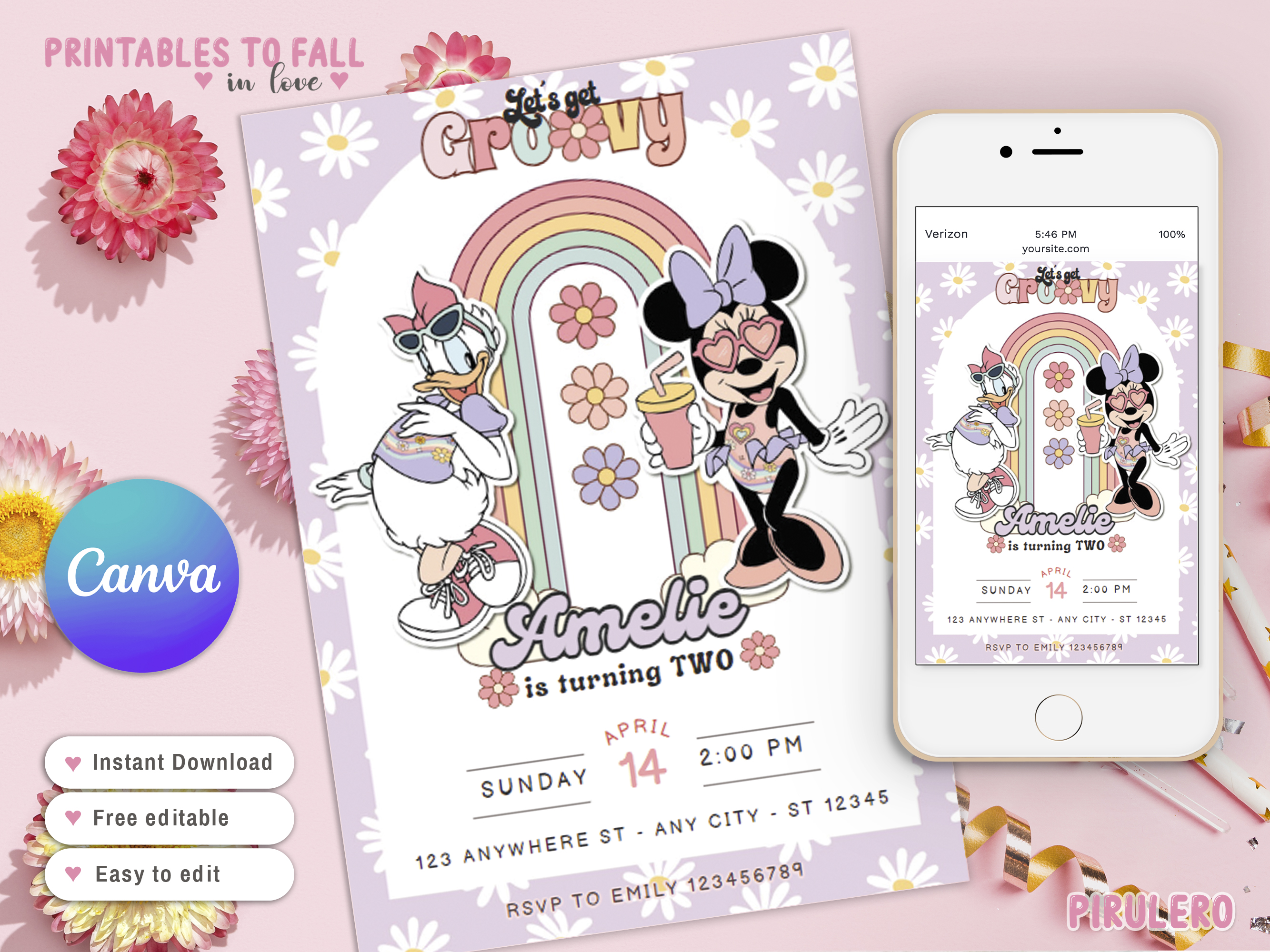 Minnie Mouse and Daisy Duck Besties lets groovy, Summer vibe - Inspire ...