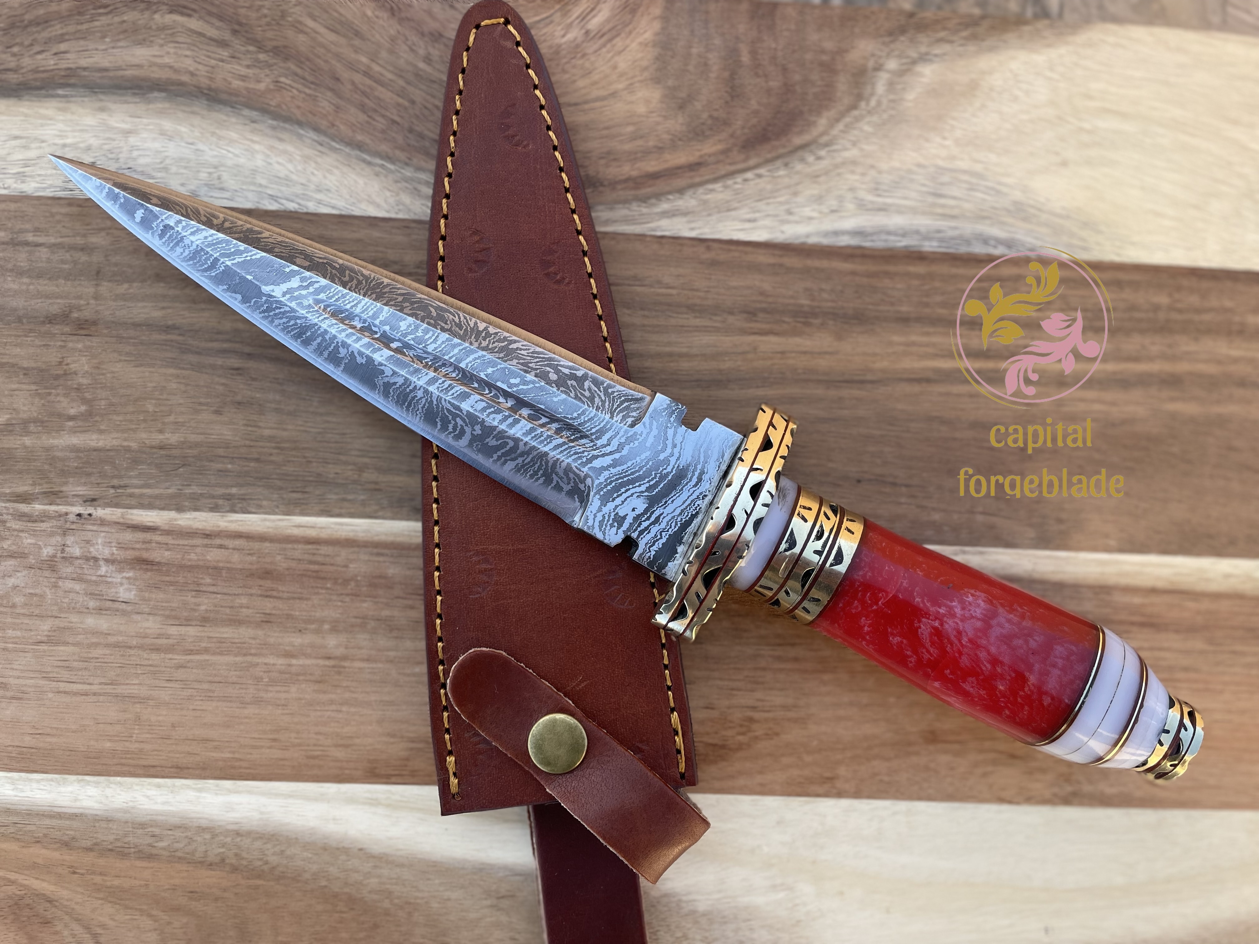 Personalized Gift Hand Forged Damascus Steel DAGGER Hunting | Inspire ...
