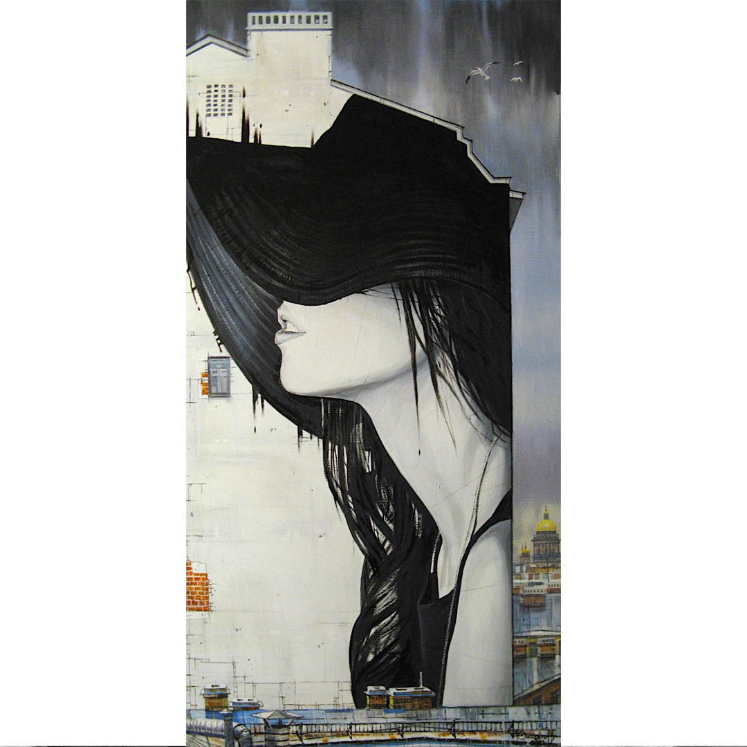 Graffiti,Lady with hat,Beautiful woman,Digital File | Inspire Uplift