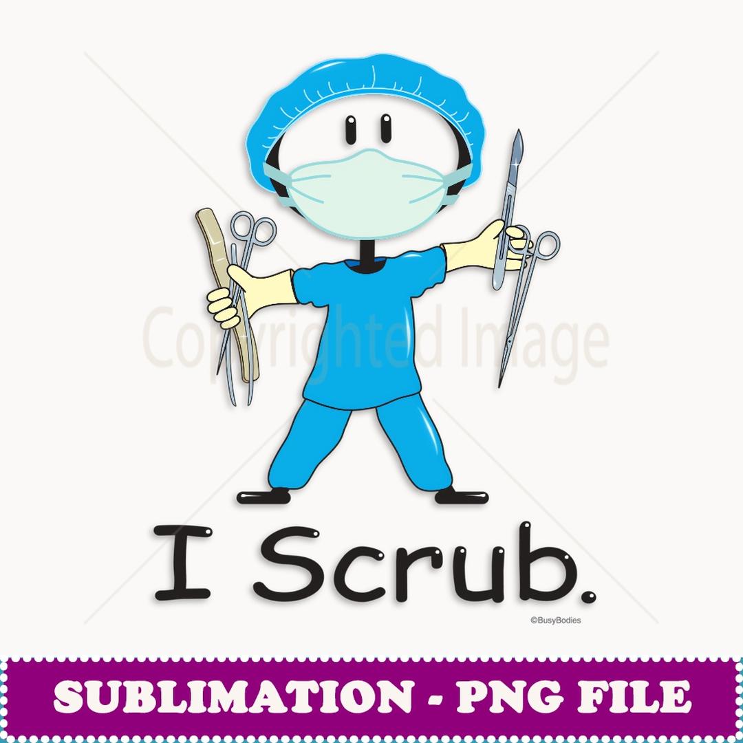 I Scrub Surgical Tech Stick Figure - Signature Sublimation P | Inspire ...