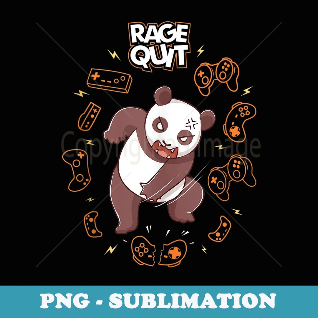 Control Freak Rage Quit Angry Gamer Panda Bear Video Gaming | Inspire ...