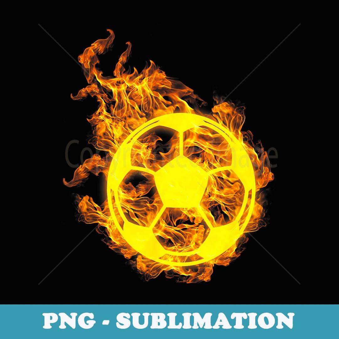 Fire Soccer Ball Flaming Football Player - Premium PNG Subli | Inspire ...