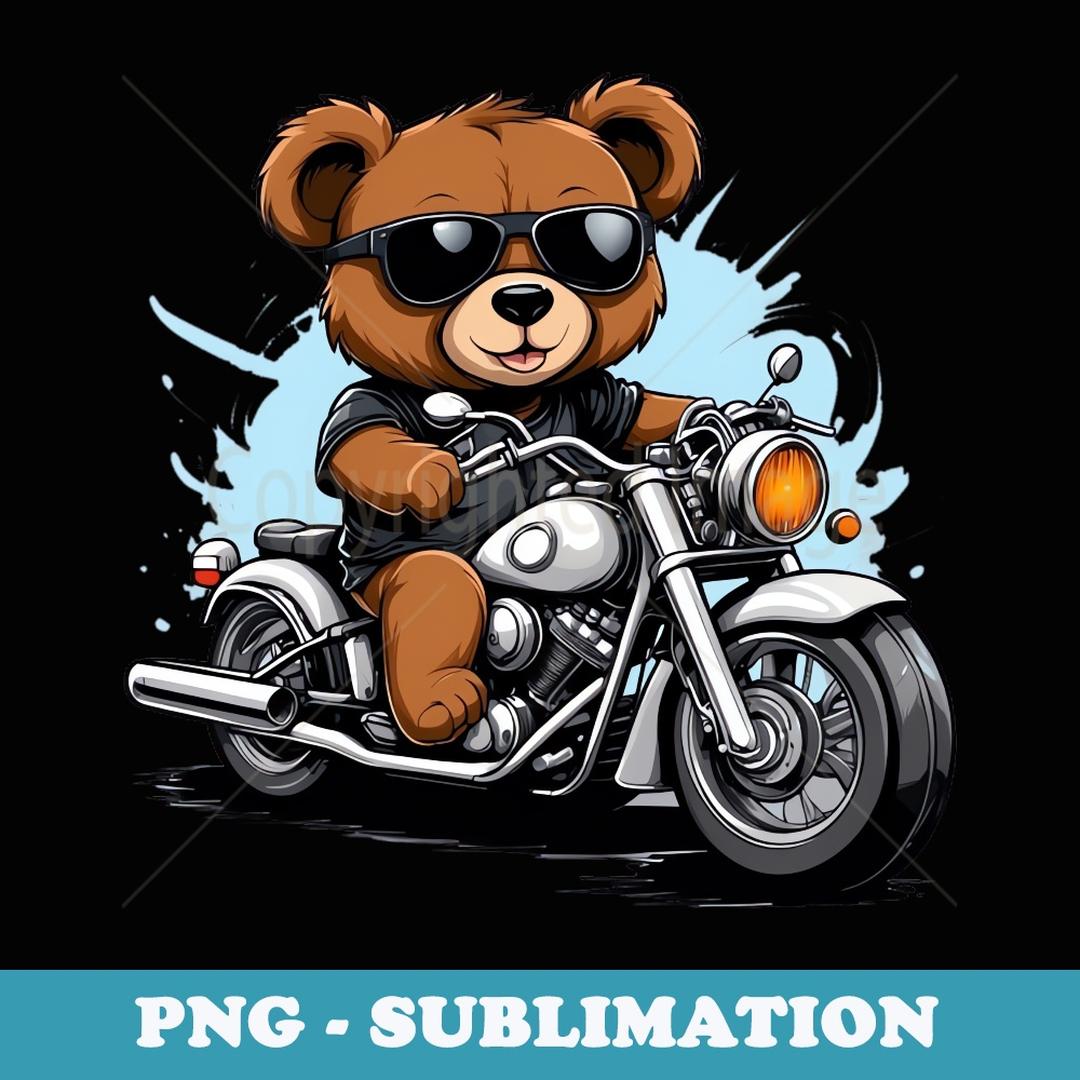 Teddy Bear Riding Motorcycle for Biker Dad Father's Day - Un | Inspire ...