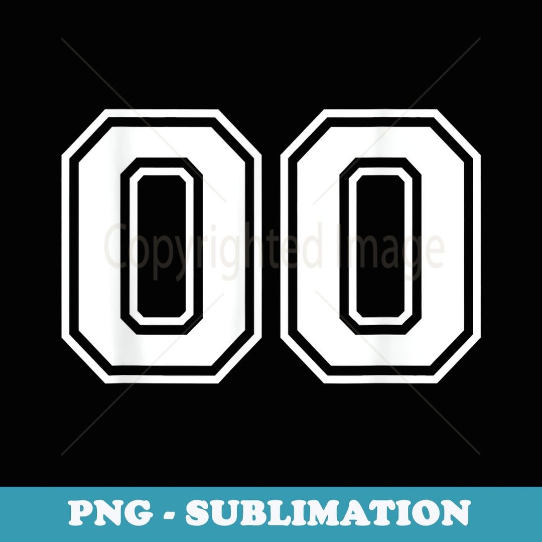 Number 00 Double Zero - Professional Sublimation Digital Dow | Inspire ...