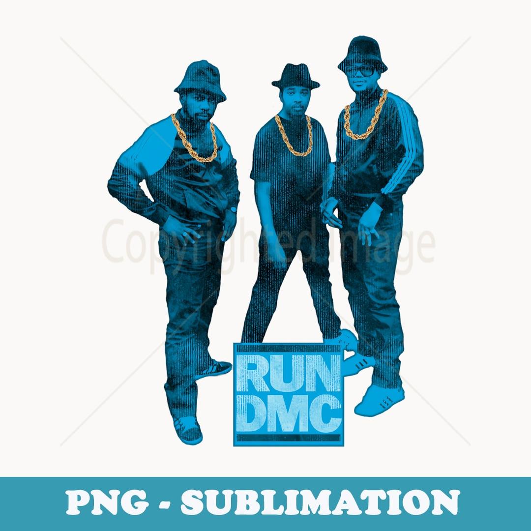 RUN DMC Blue Distressed - PNG Transparent Sublimation Design | Inspire ...