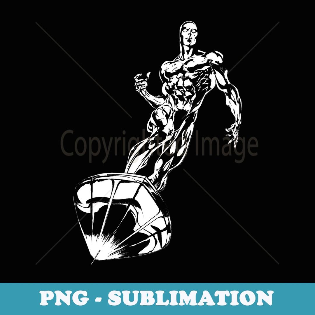 Marvel Comics Retro Classic Silver Surfer Full Body Portrait | Inspire ...
