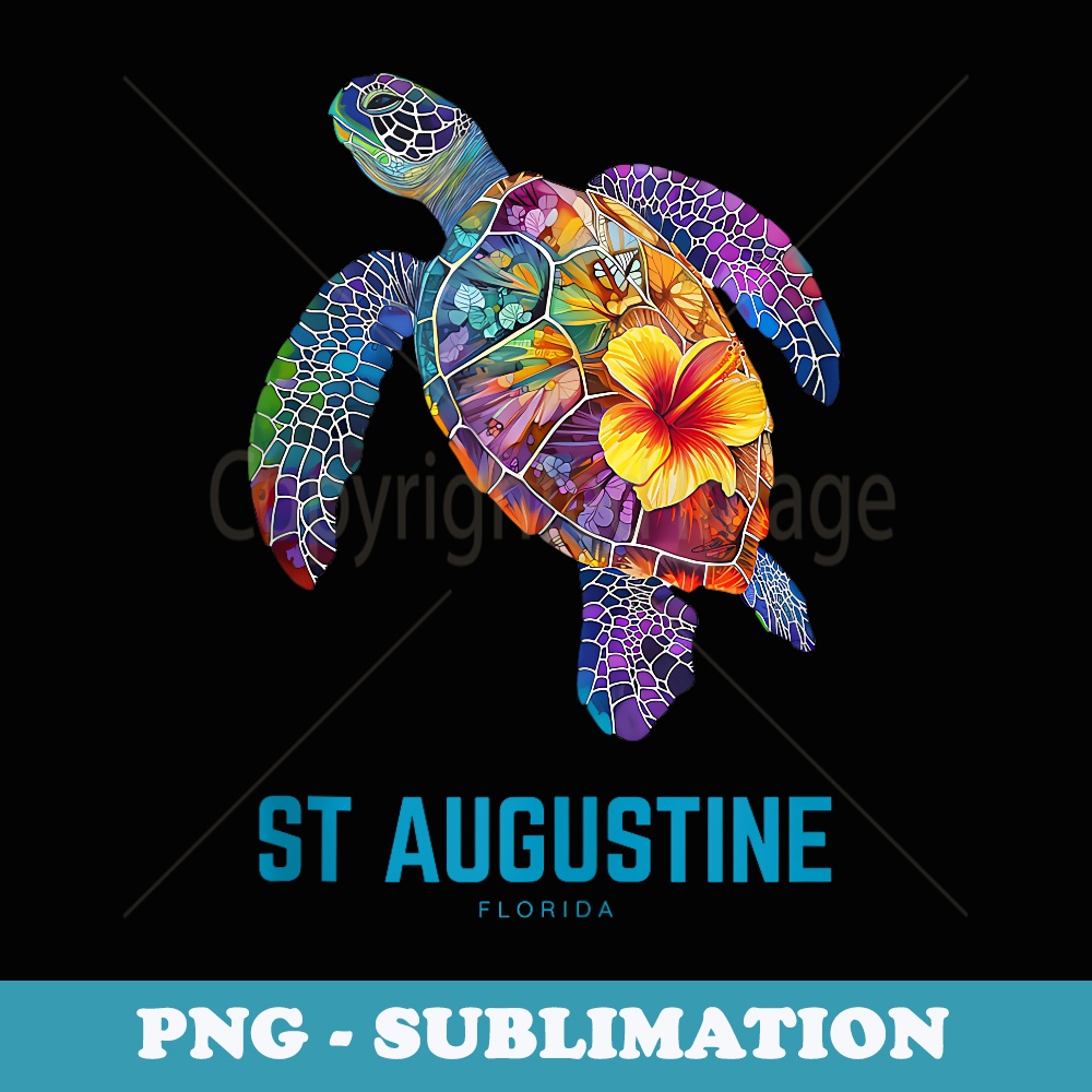 St Augustine Florida Vintage Beach Vacation Retro Sea Turtle | Inspire ...