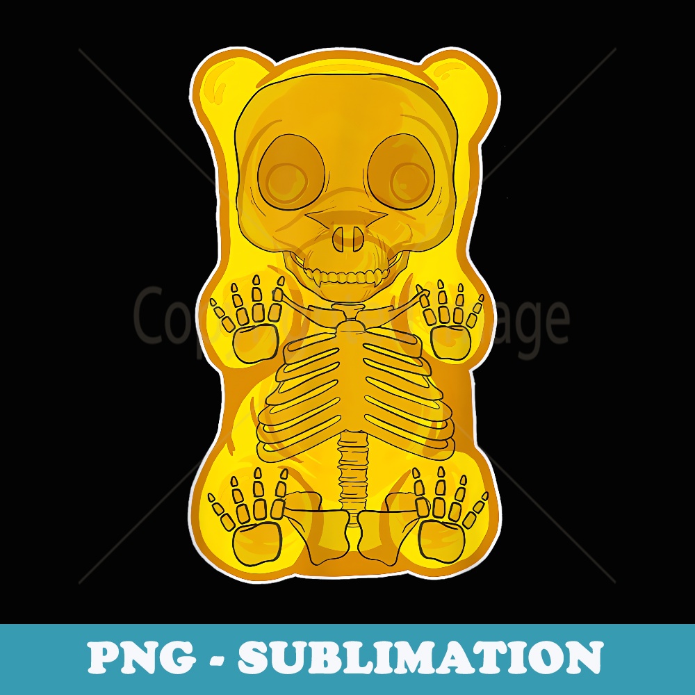 Classic Yellow GUMMY BEAR Skeleton Anatomy halloween - Styli | Inspire ...