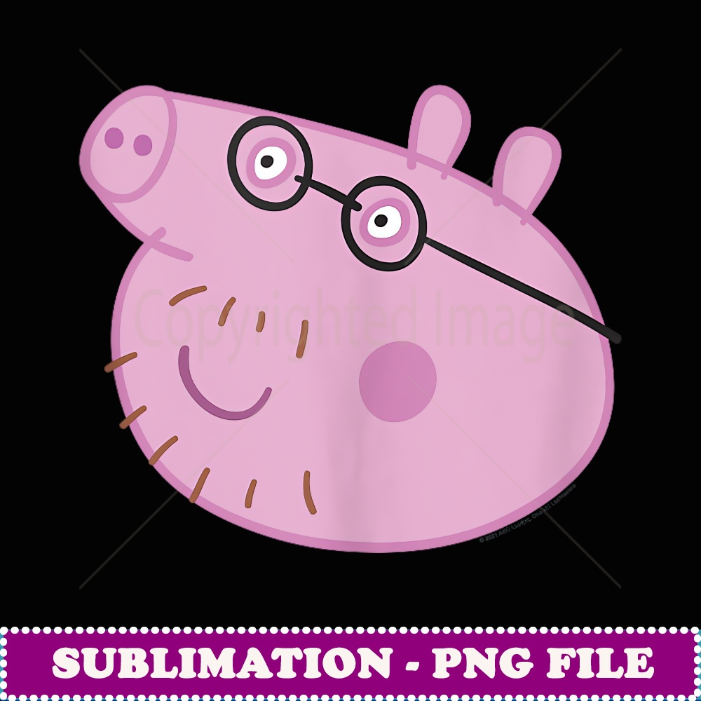 Peppa Pig Happy Daddy Pig Big Face - Premium Sublimation Dig | Inspire ...