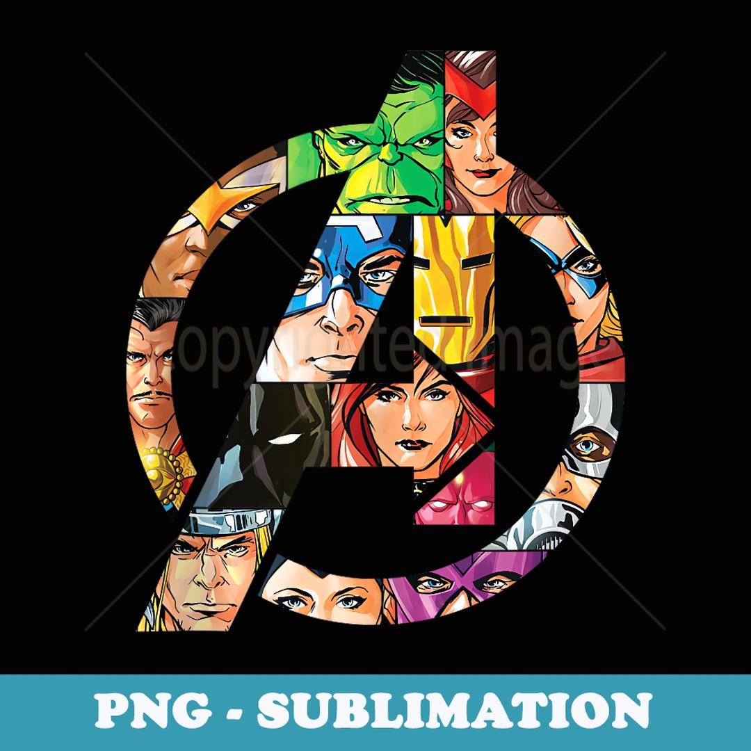 Marvel Avengers 60th Anniversary A-Logo Symbol Circle Faces | Inspire ...