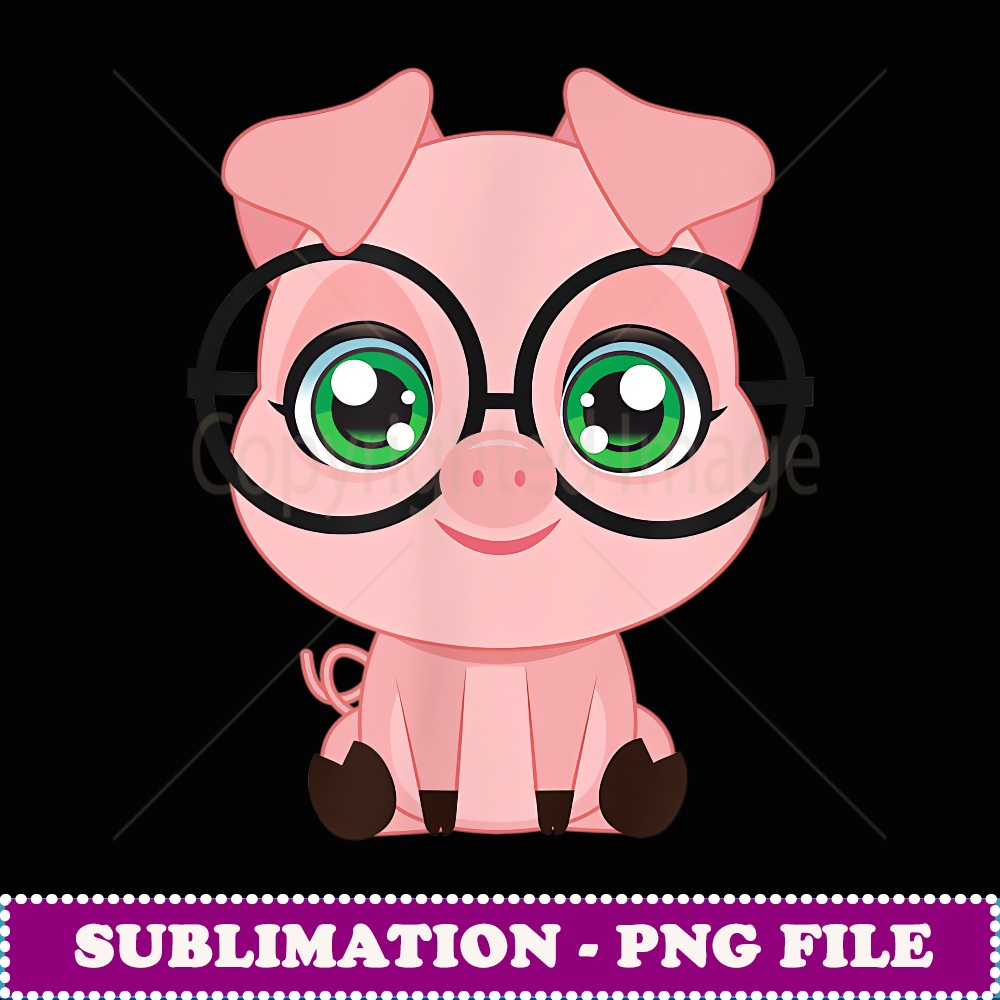 Pig with Glasses cutie Pet Nerd Nerdy - Instant PNG Sublimat | Inspire ...