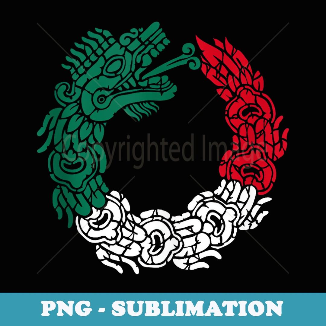 Aztec Quetzalcoatl - Serpent Mexican Flag - Mexico Roots | Inspire Uplift
