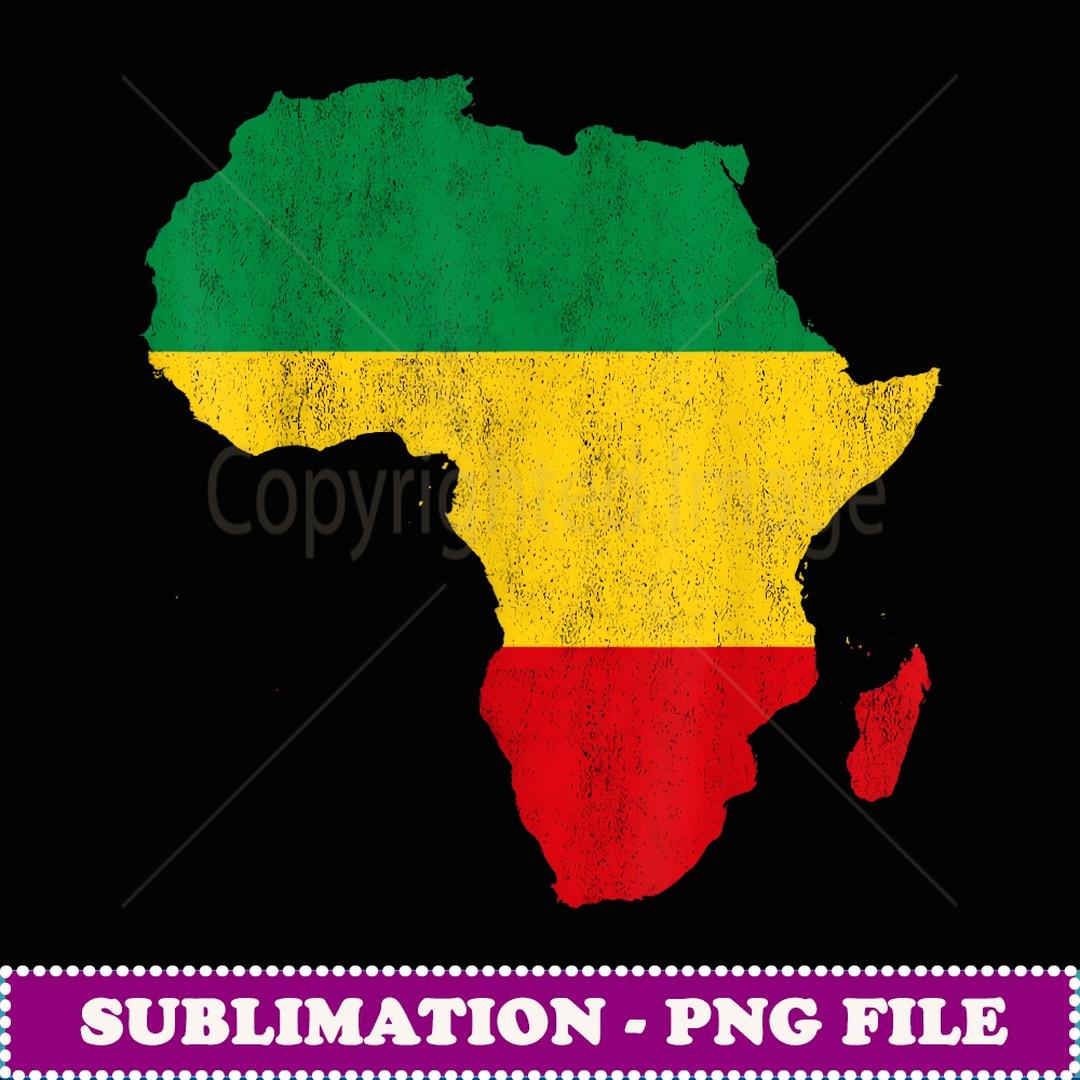 Africa Map Green Yellow Red Africa pride Reggae Rasta - PNG | Inspire ...