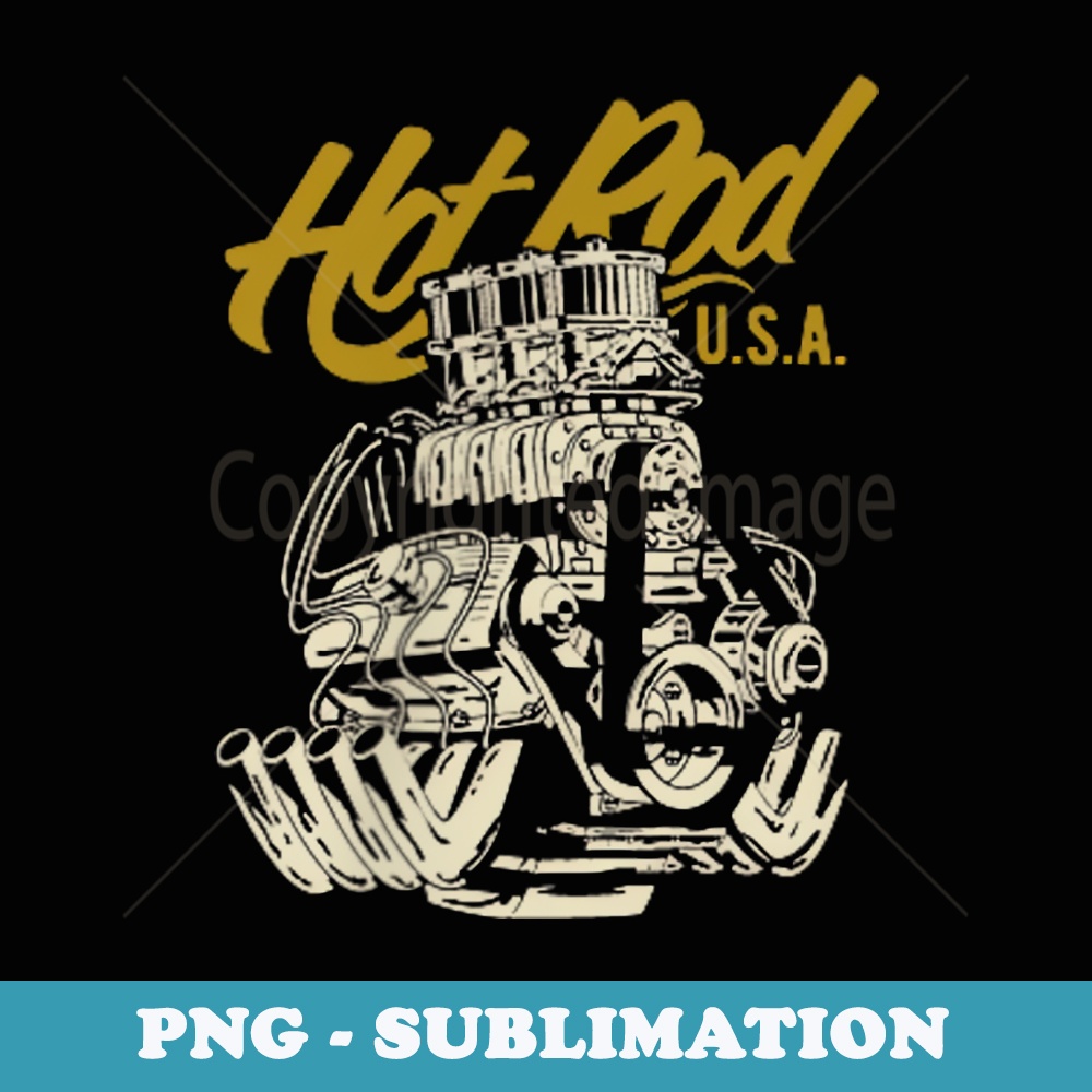 Hotrod Dragster Race Car Muscle Car Engine Cartoon Design - | Inspire ...