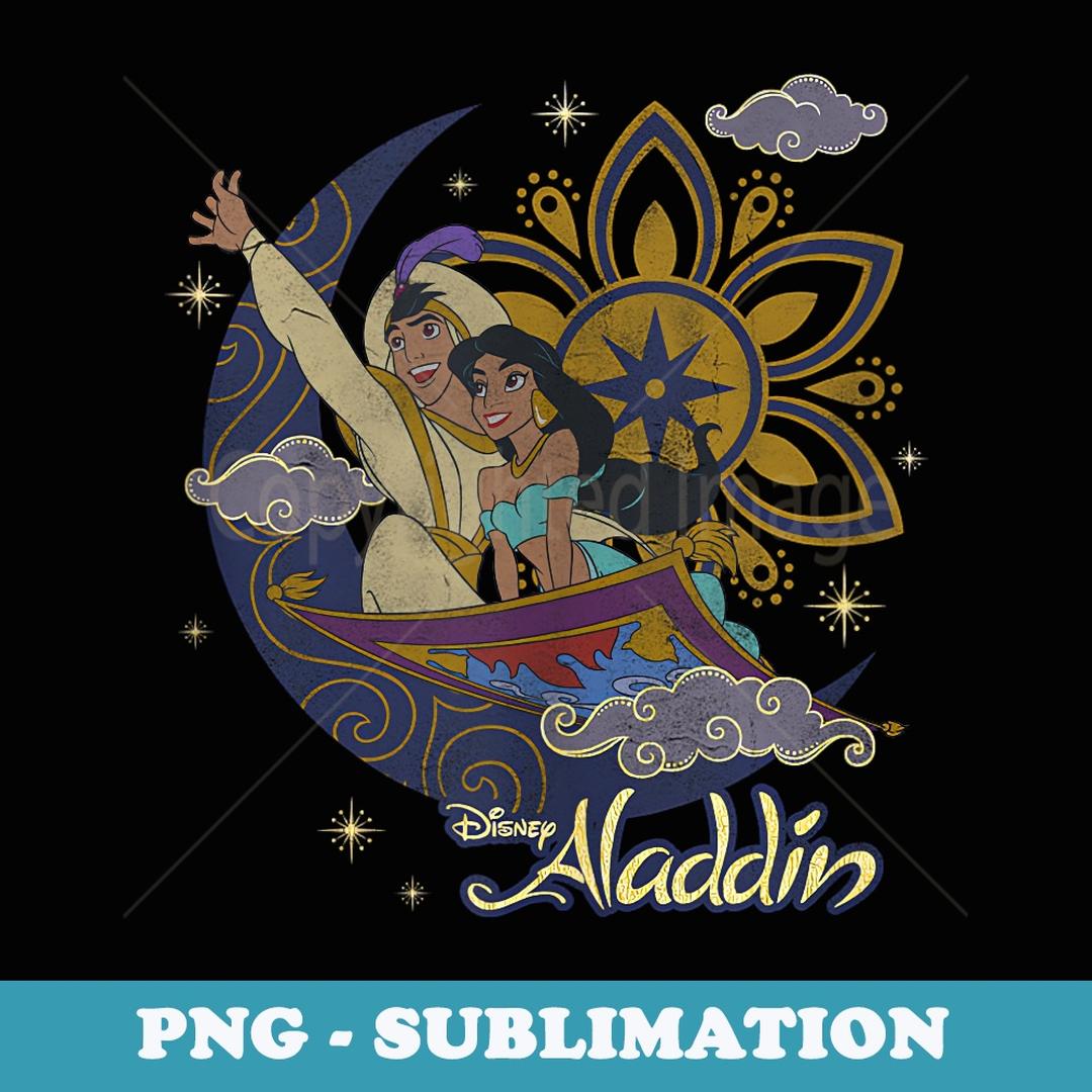 Disney Aladdin Jasmine & Aladdin Flying Carpet Floral - Retr | Inspire ...
