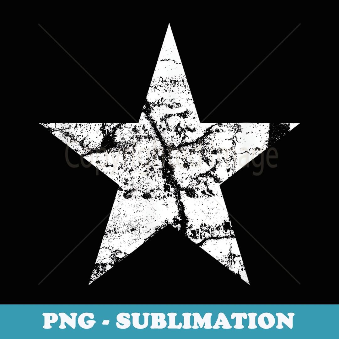 Vintage White Star Print Distressed White Star - Signature S | Inspire ...