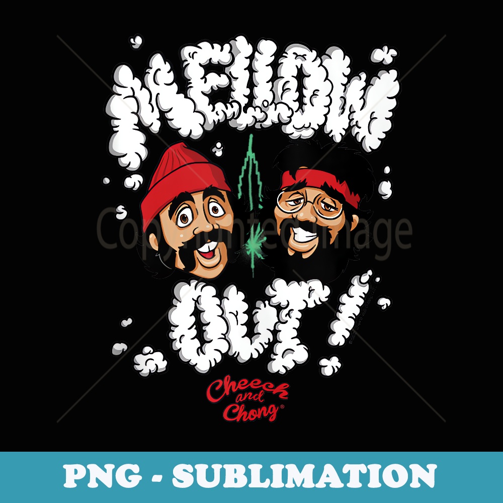 Cheech & Chong Mellow Out! Smoking Text Cartoon Faces - Excl | Inspire ...