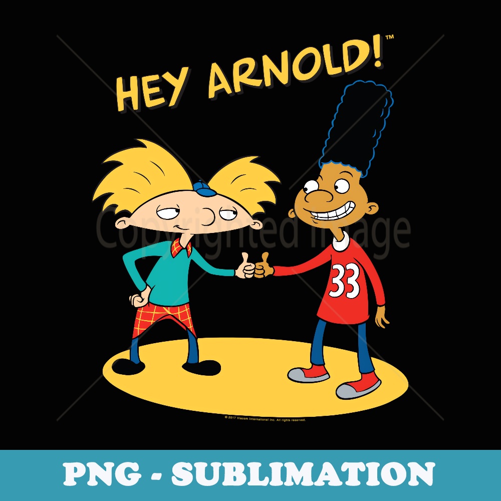 Hey Arnold Characters Handshake - Vintage Sublimation PNG Do - Inspire ...