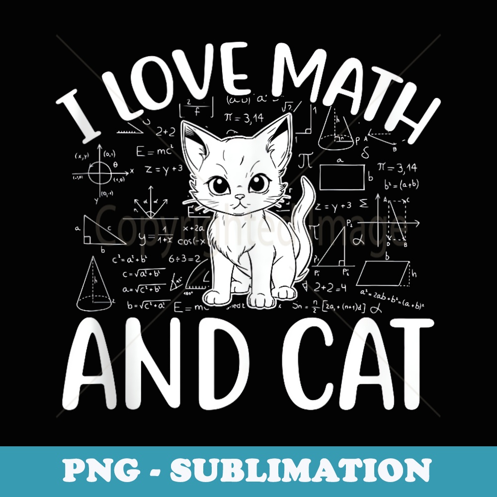 Funny I Love Math And Cats Cute Kitty Cat Feline Lover - Vin - Inspire ...