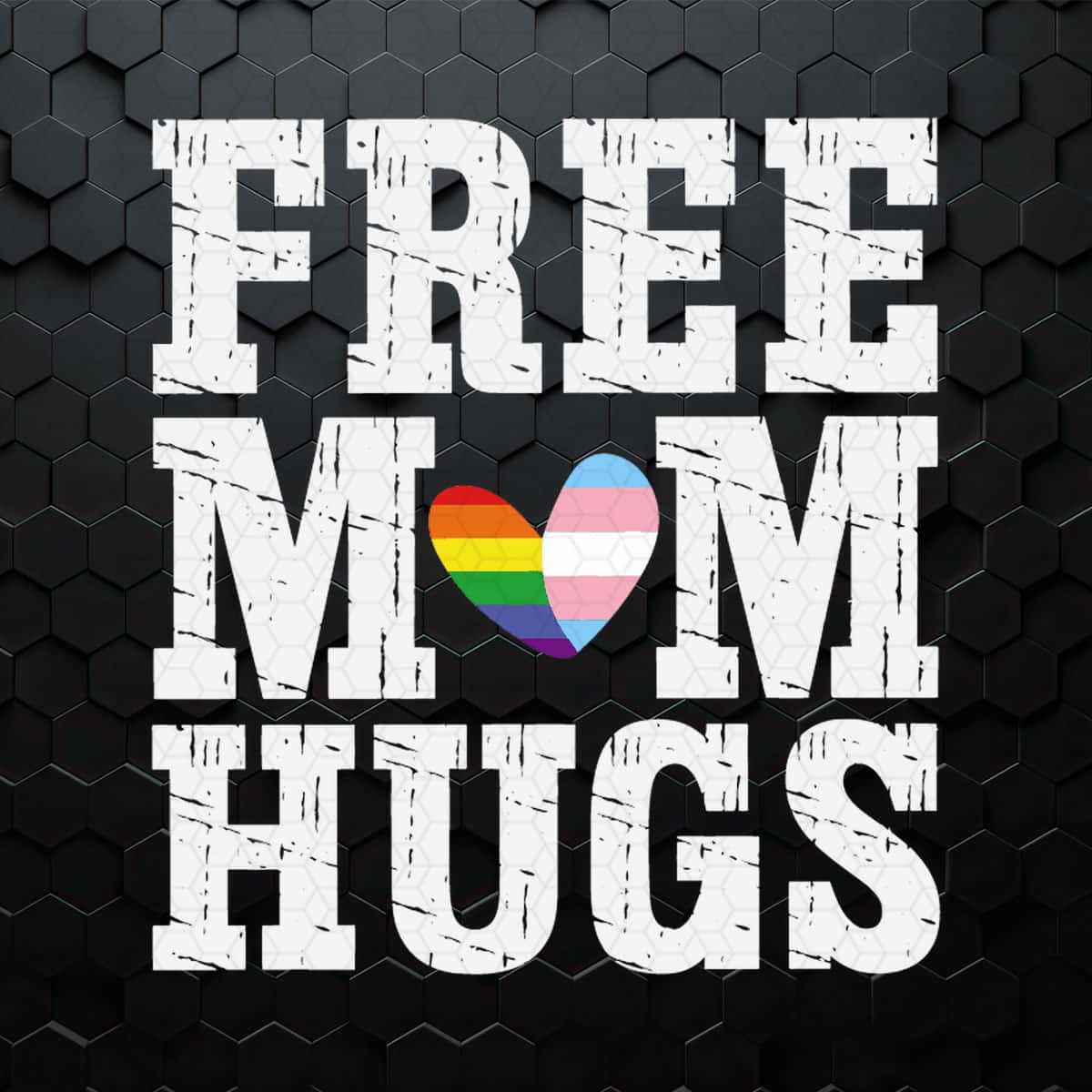 Free Mom Hugs Pride LGBT SVG | Inspire Uplift