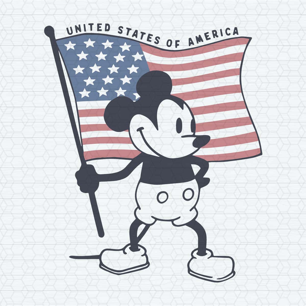 Mickey Mouse United States Of America Flag SVG | Inspire Uplift