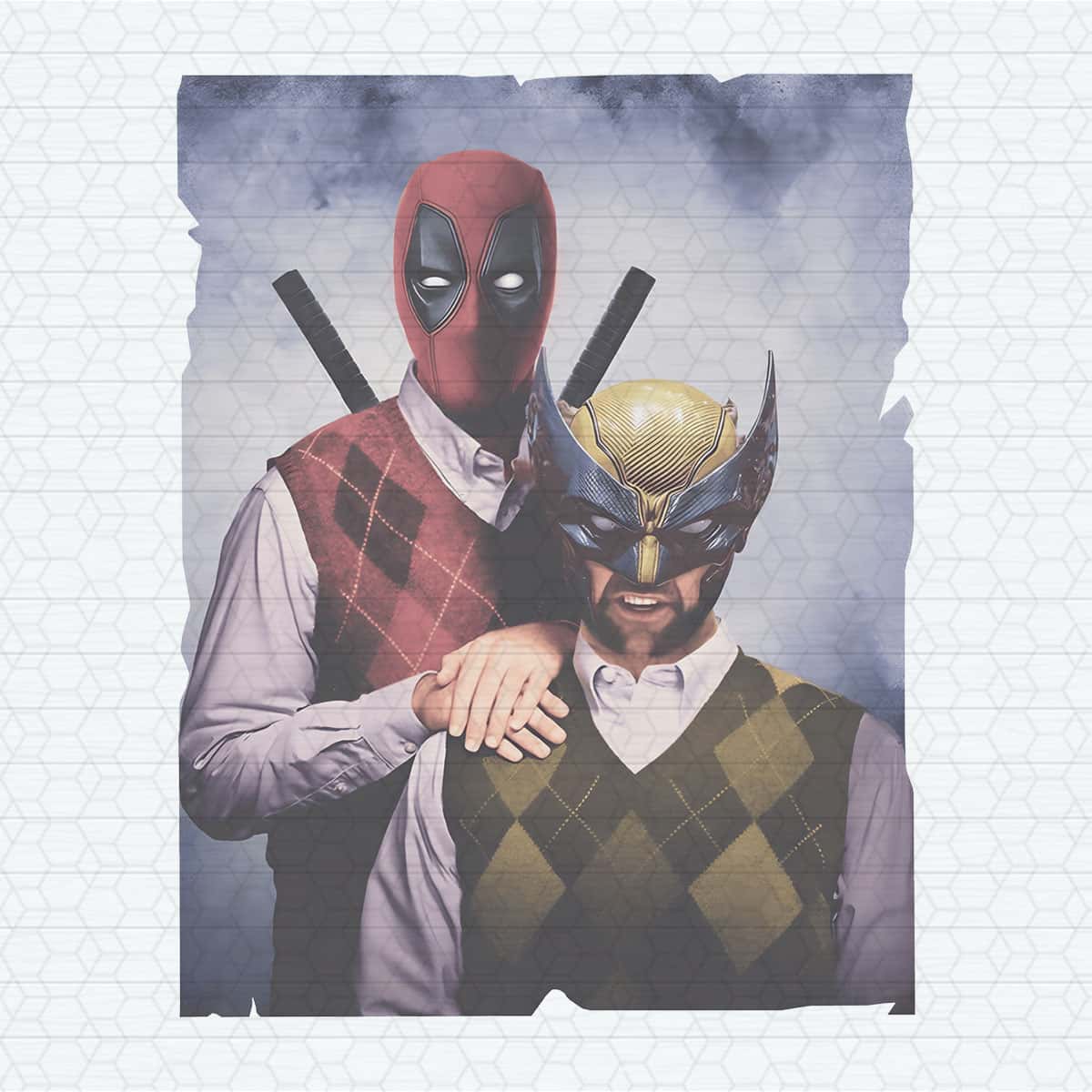 Retro Deadpool And Wolverine Brothers Movie PNG | Inspire Uplift