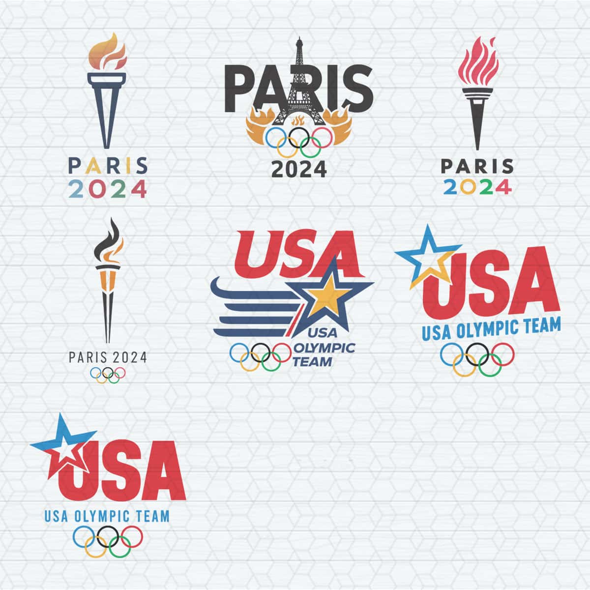 Bundle USA Team Paris Summer Playing Team SVG | Inspire Uplift