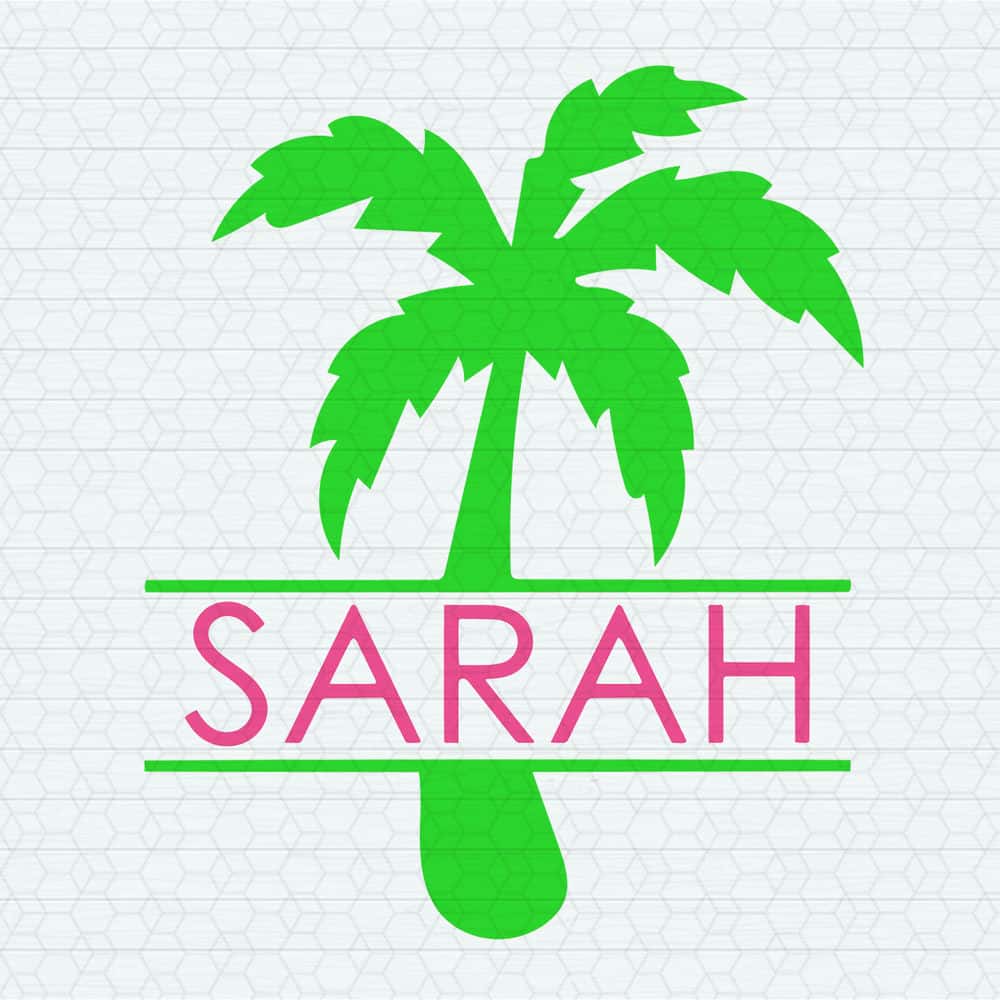 Palm Tree SVG Split Name Frame SVG | Inspire Uplift