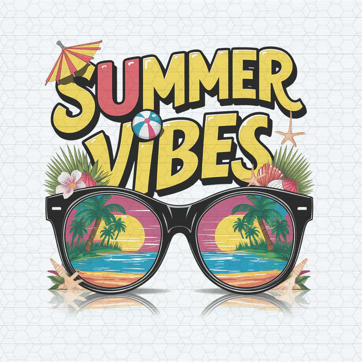 Funny Summer Vibes Beach Vacation PNG | Inspire Uplift