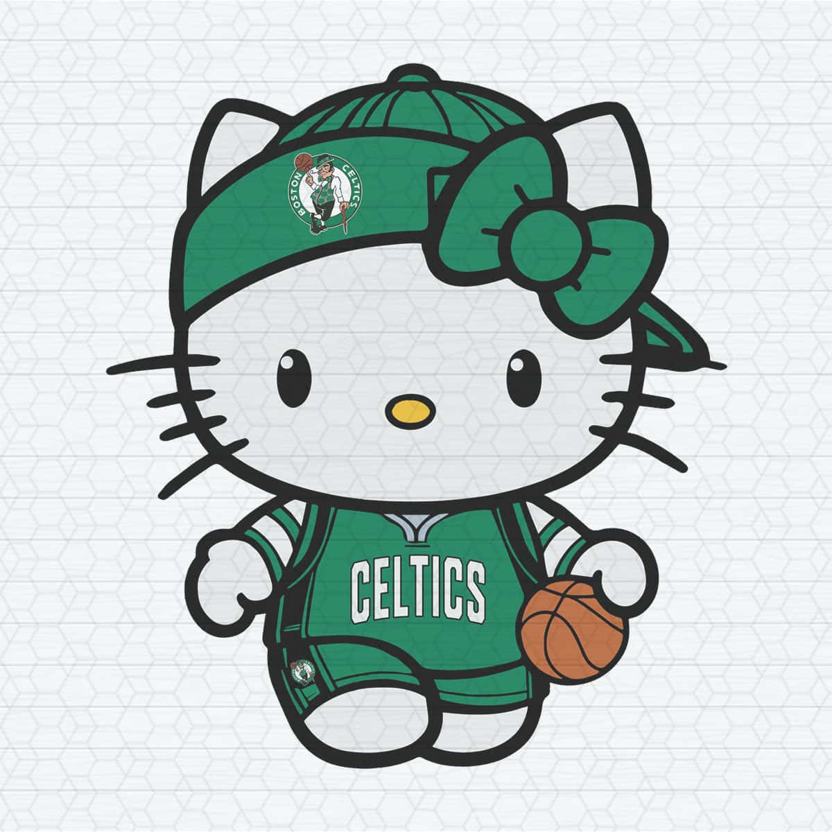 Hello Kitty Boston Celtics NBA Basketball SVG | Inspire Uplift