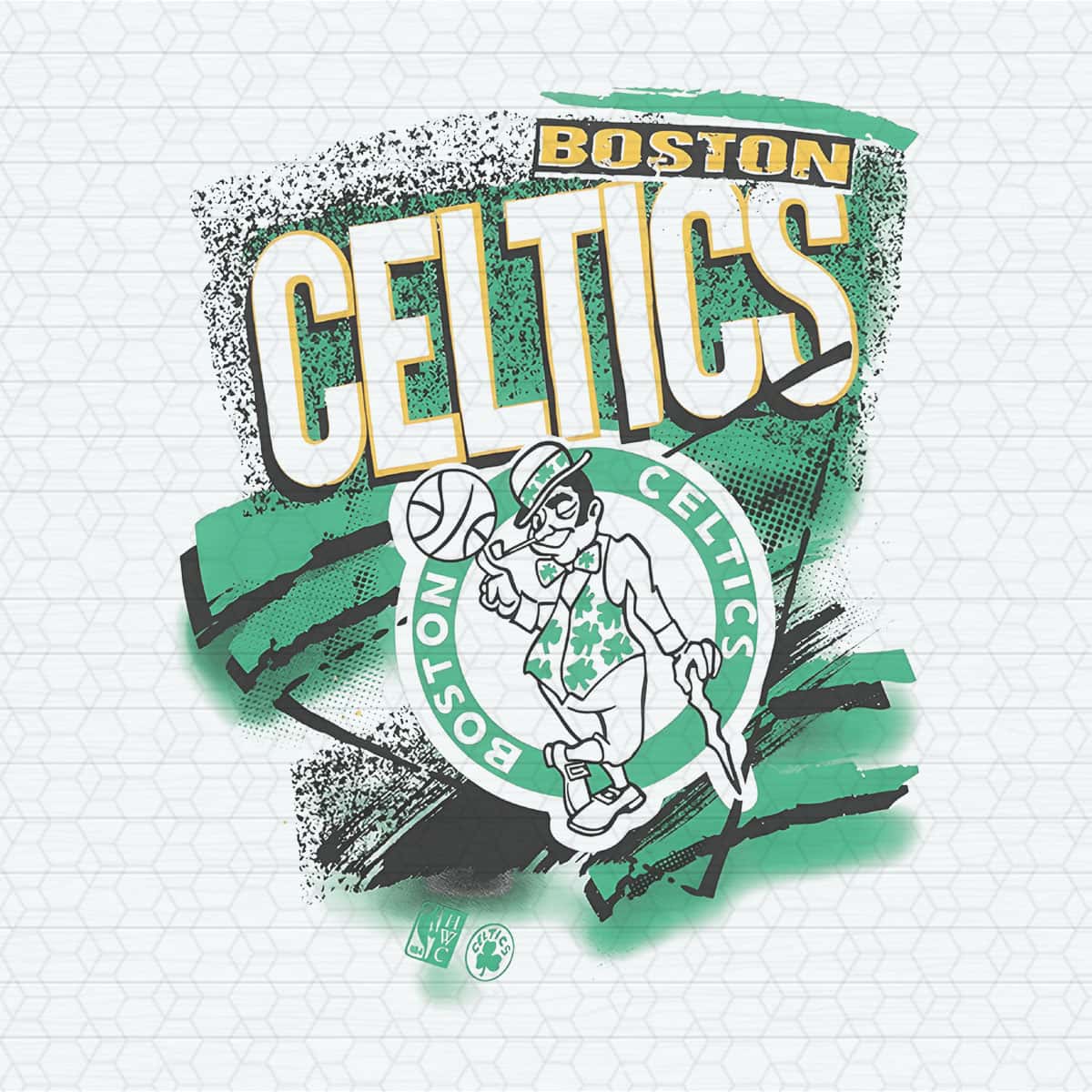 Vintage Boston Celtics Basketball Logo PNG | Inspire Uplift