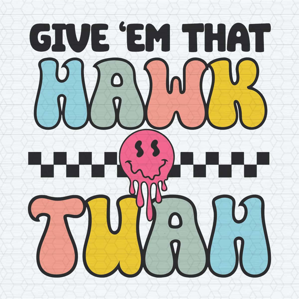 Funny Hawk Tuah Meme Melting Face SVG | Inspire Uplift