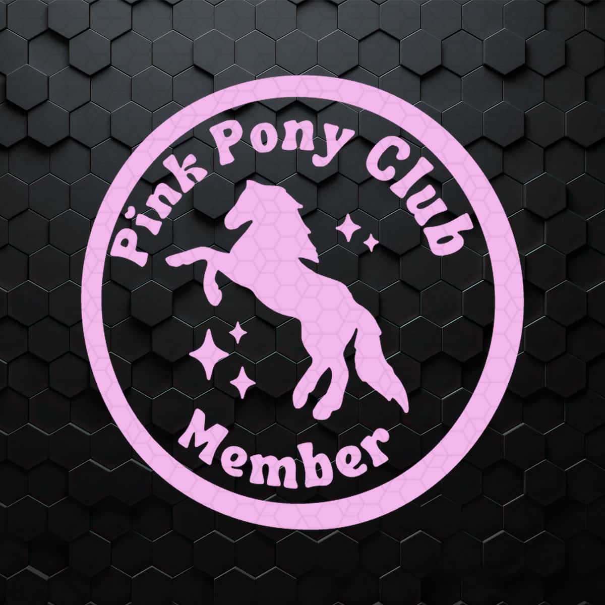 Funny Pink Pony Club Member Logo SVG | Inspire Uplift