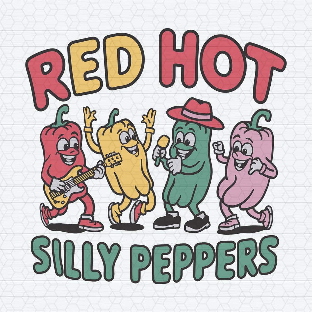 Meme Red Hot Silly Peppers Cute Chillies SVG | Inspire Uplift