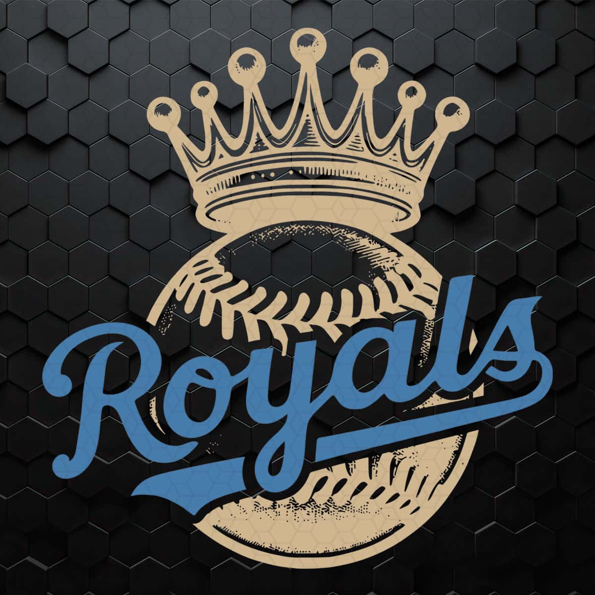 Retro Royals Baseball MLB Team SVG | Inspire Uplift