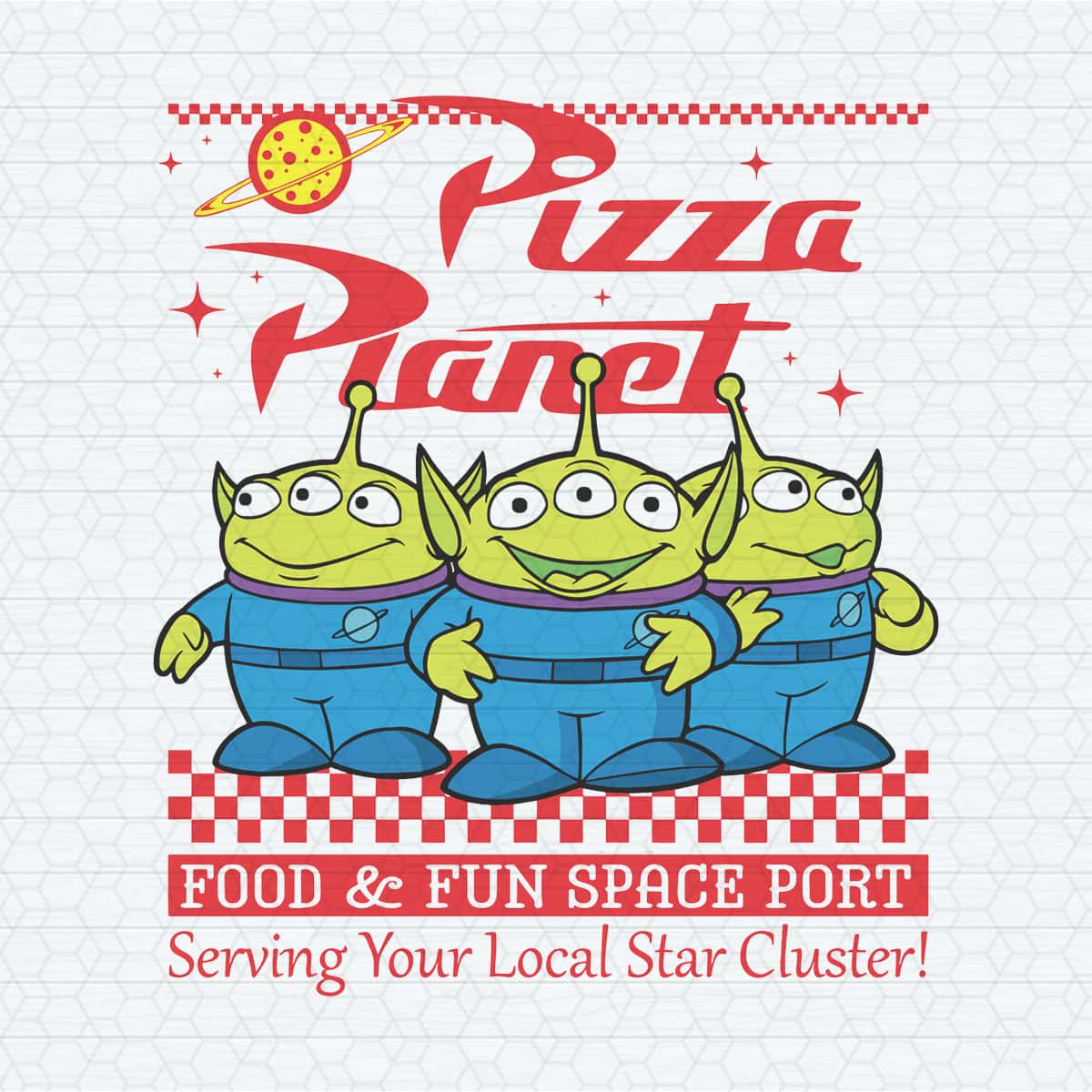 Disney Alien Pizza Planet Food And Fun Space Port SVG | Inspire Uplift