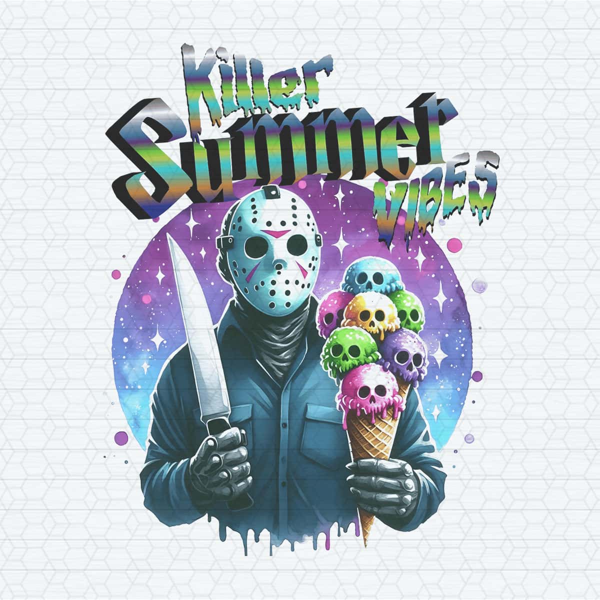 Killer Summer Vibes Jason Voorhees Ice Cream PNG | Inspire Uplift