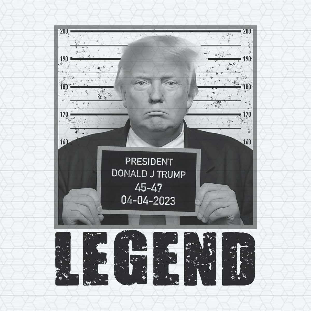 Trump Mugshot Legend President PNG | Inspire Uplift