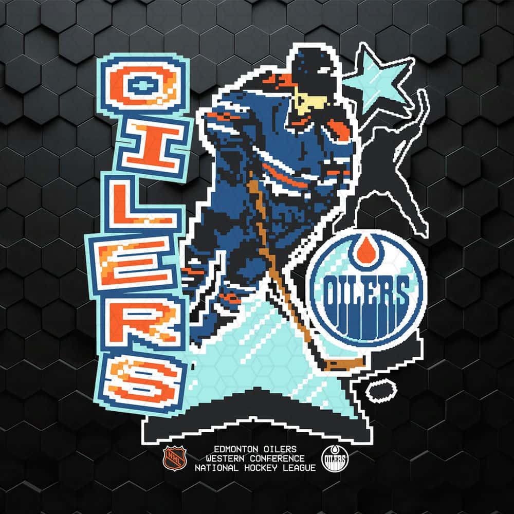 Edmonton Oilers Player Hockey Retro SVG Digital Download | Inspire Uplift
