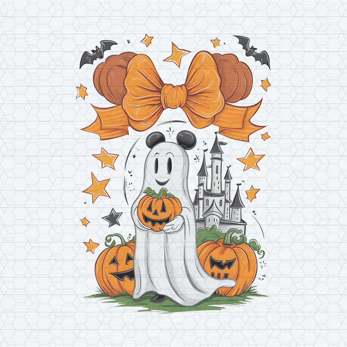 Mickey Ghost Disneyland Halloween Castle Disney Horror PNG | Inspire Uplift