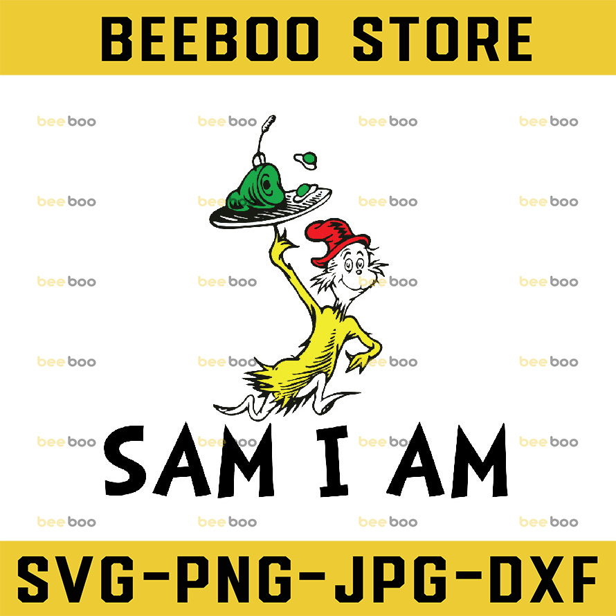 Sam I am svg, Green eggs and ham svg, Dr Seuss svg, Read acr - Inspire ...