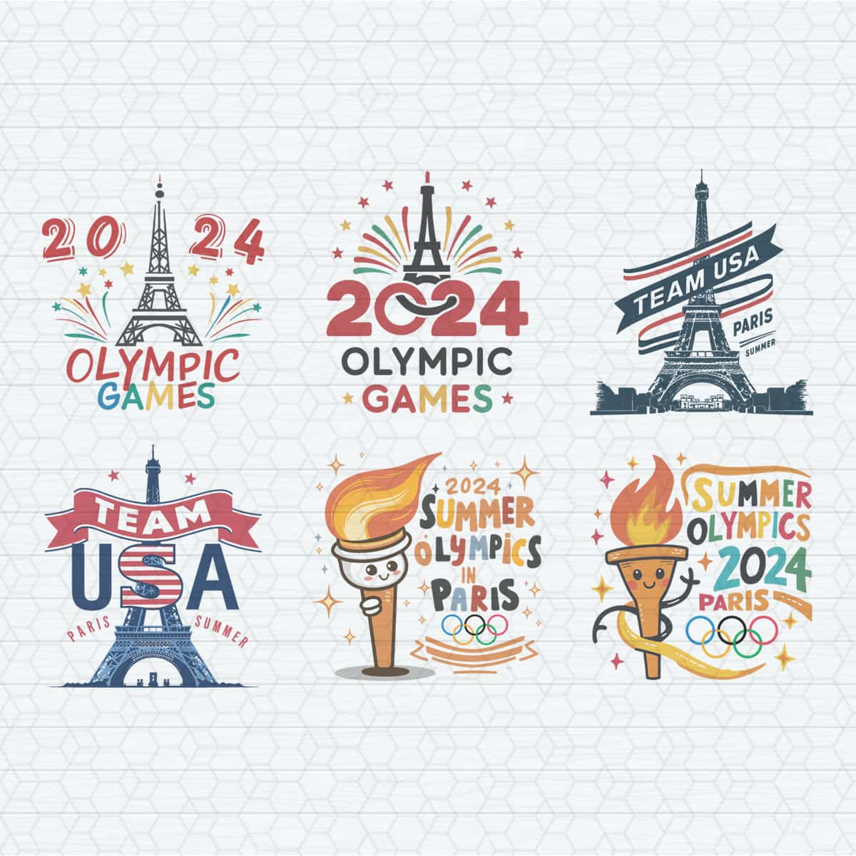 Olympics Fire Symbol Summer Paris 2024 SVG Bundle | Inspire Uplift