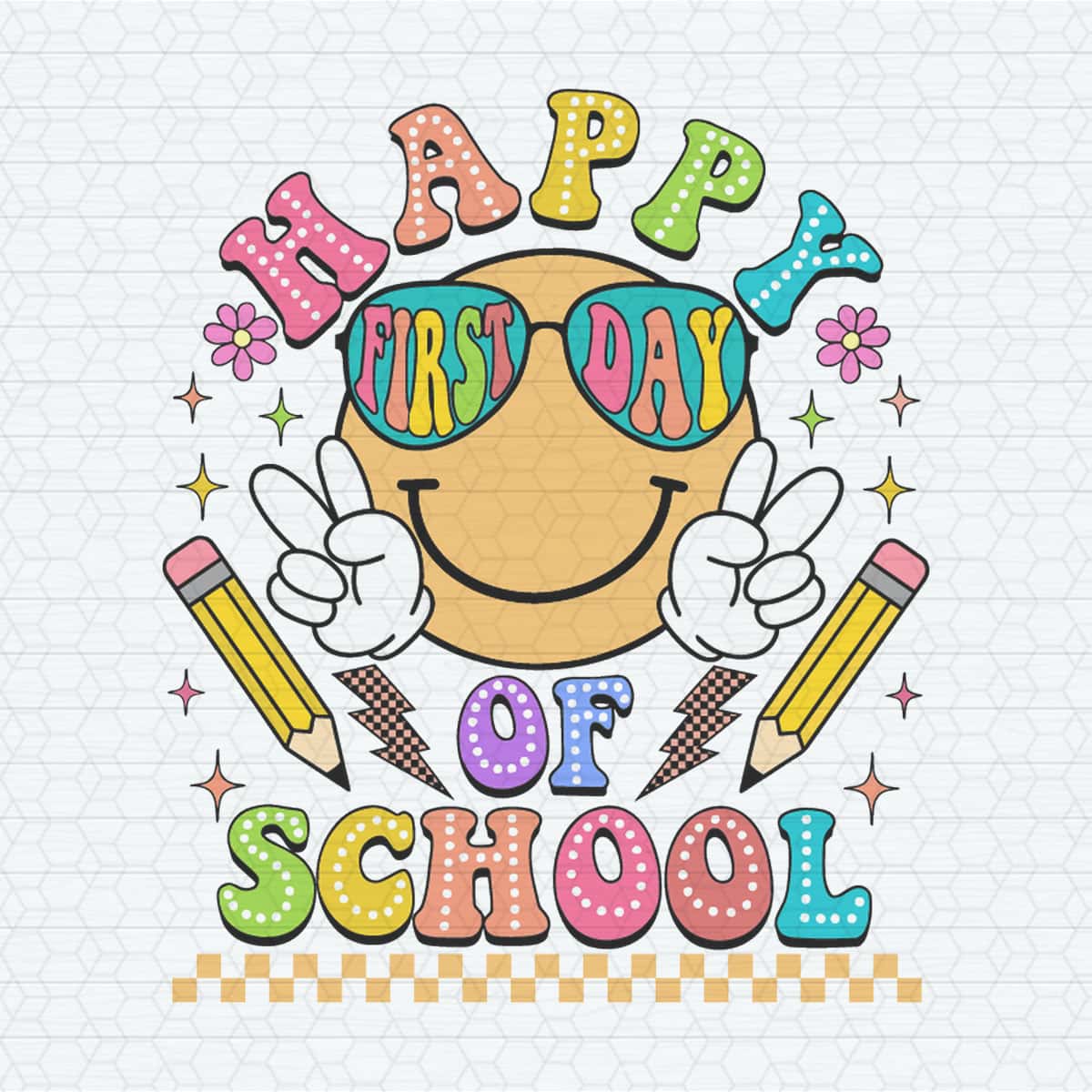 Happy First Day of School Smiley Face SVG | Inspire Uplift