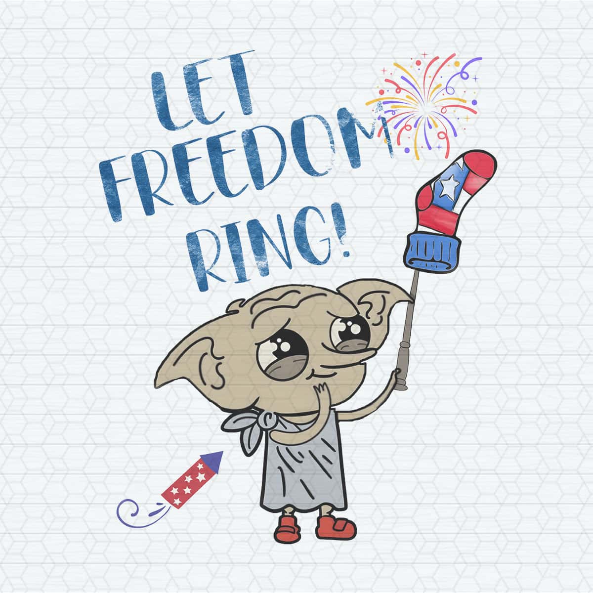 Let Freedom Ring Elf Dobby PNG | Inspire Uplift